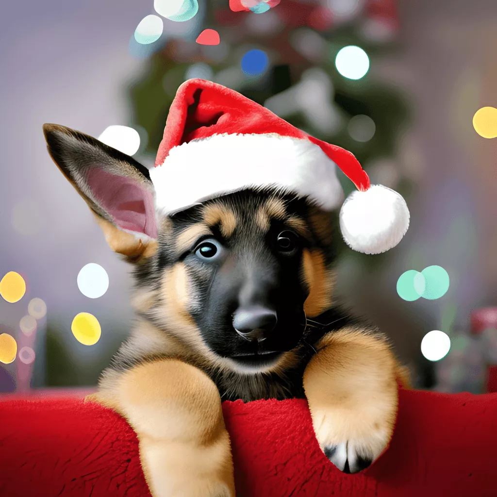 Christmas German Shepherds Wallpapers - Wallpaper Cave