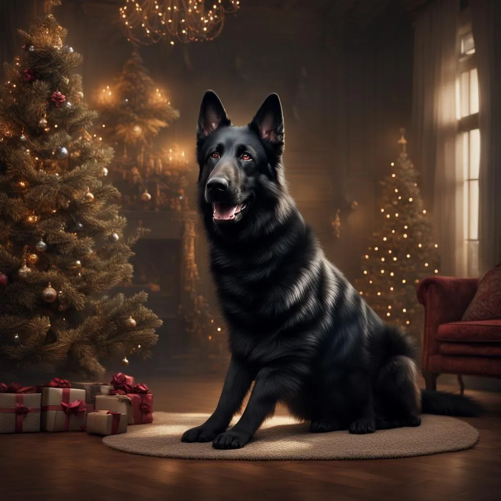 Christmas German Shepherds Wallpapers - Wallpaper Cave