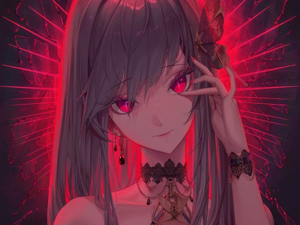 Anime Girl Red Eyes Wallpapers - Wallpaper Cave