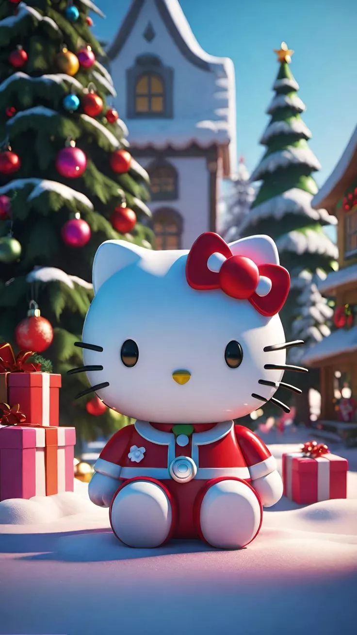 Hello Kitty Christmas Tree Wallpapers - Wallpaper Cave