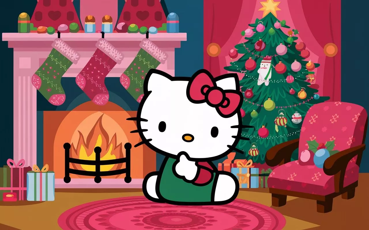 Hello Kitty Christmas Tree Wallpapers - Wallpaper Cave