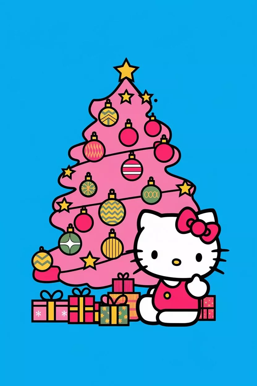 Hello Kitty Christmas Tree Wallpapers - Wallpaper Cave