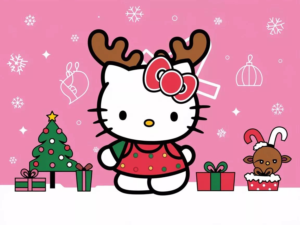 Hello Kitty Christmas Tree Wallpapers - Wallpaper Cave