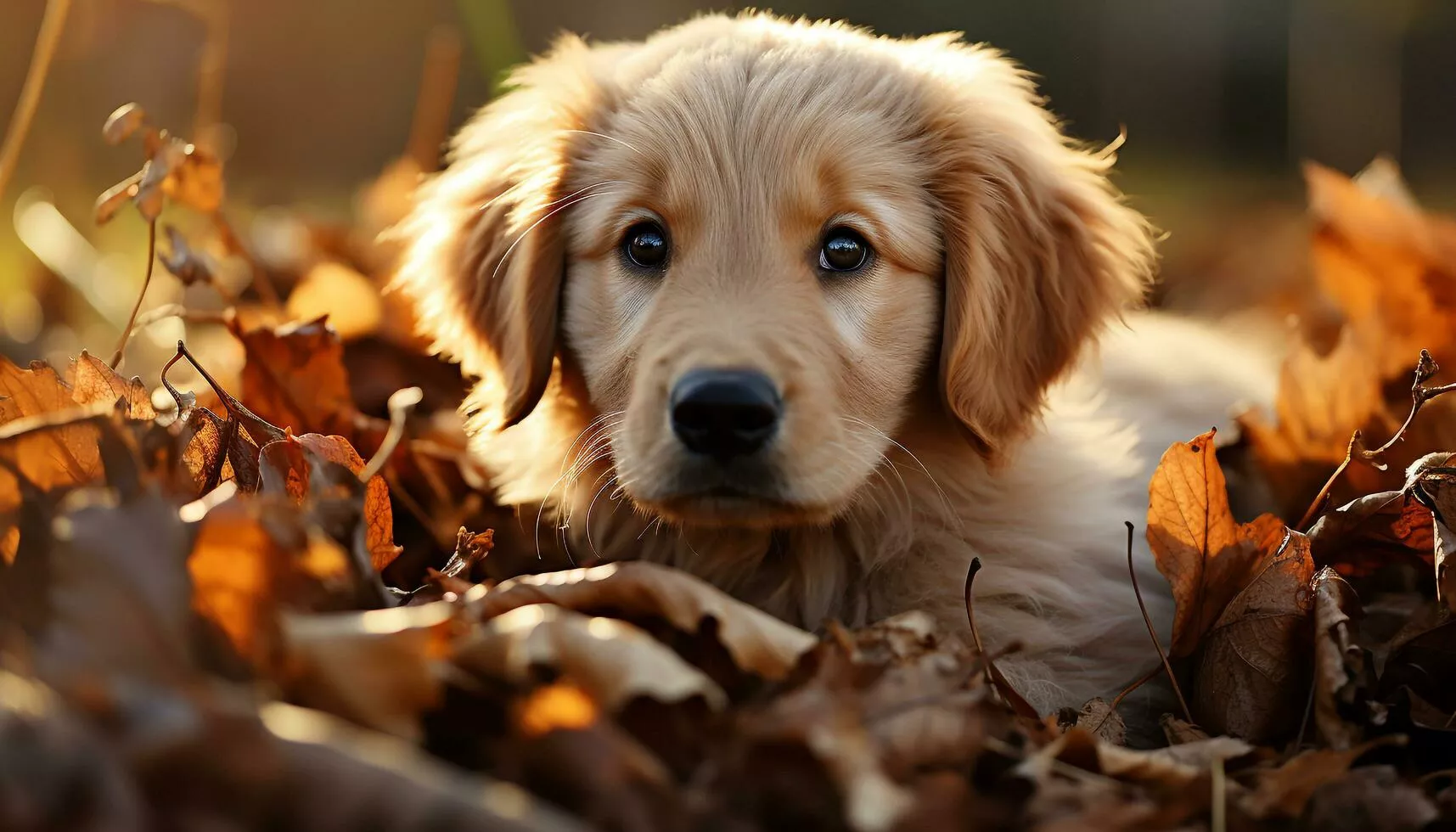 Autumn Cute Dog Wallpapers - Wallpaper Cave