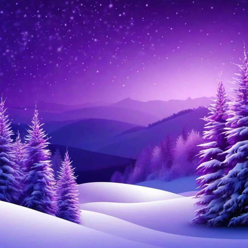 Purple Winter Landscape Wallpapers - Wallpaper Cave
