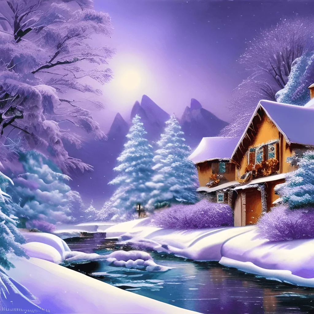 Purple Winter Landscape Wallpapers - Wallpaper Cave
