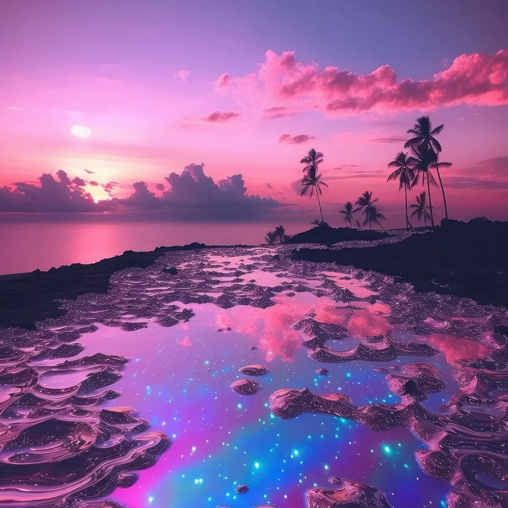 Glitter Aesthetic Sunset Wallpapers - Wallpaper Cave