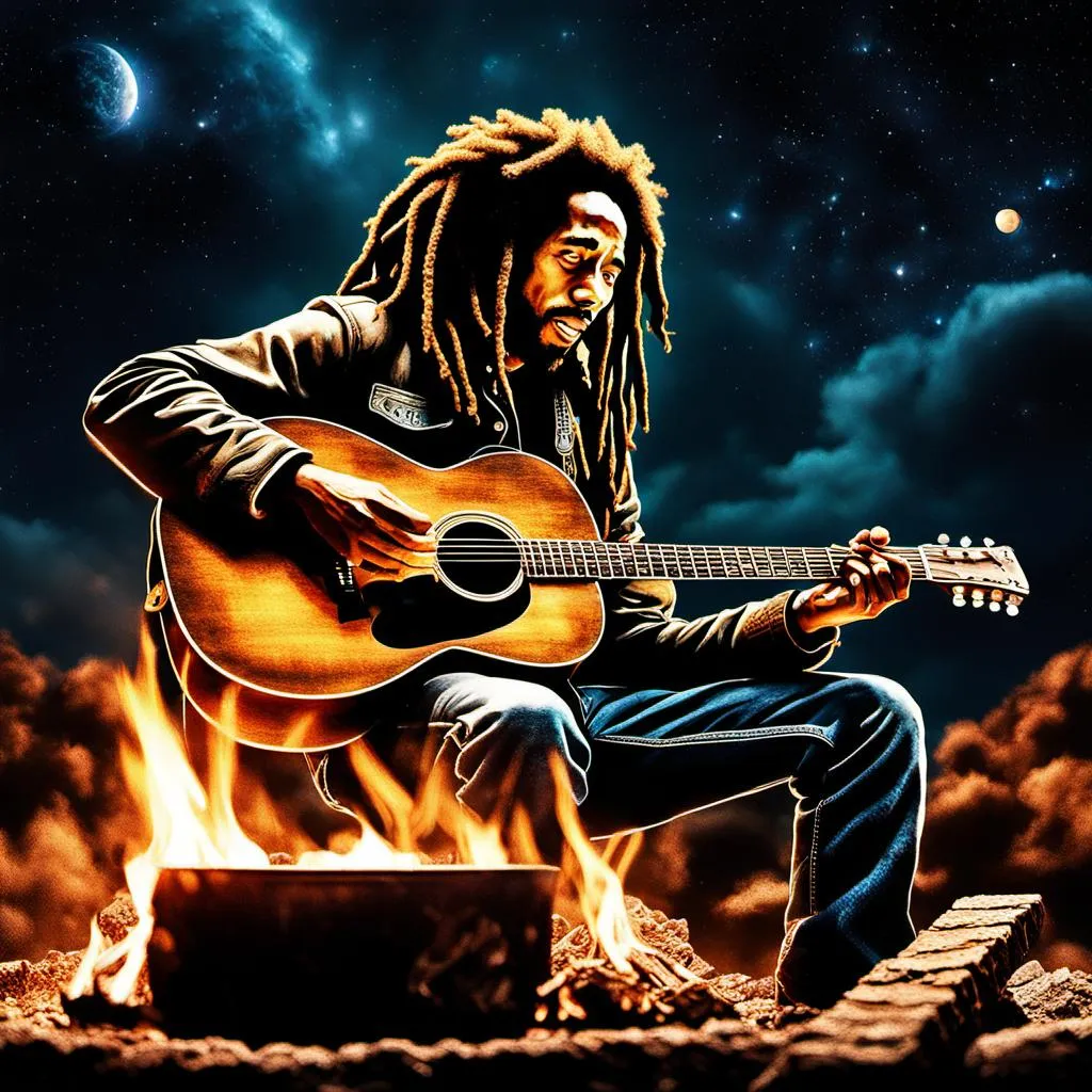 Bob Marley With Guitar Wallpapers - Wallpaper Cave