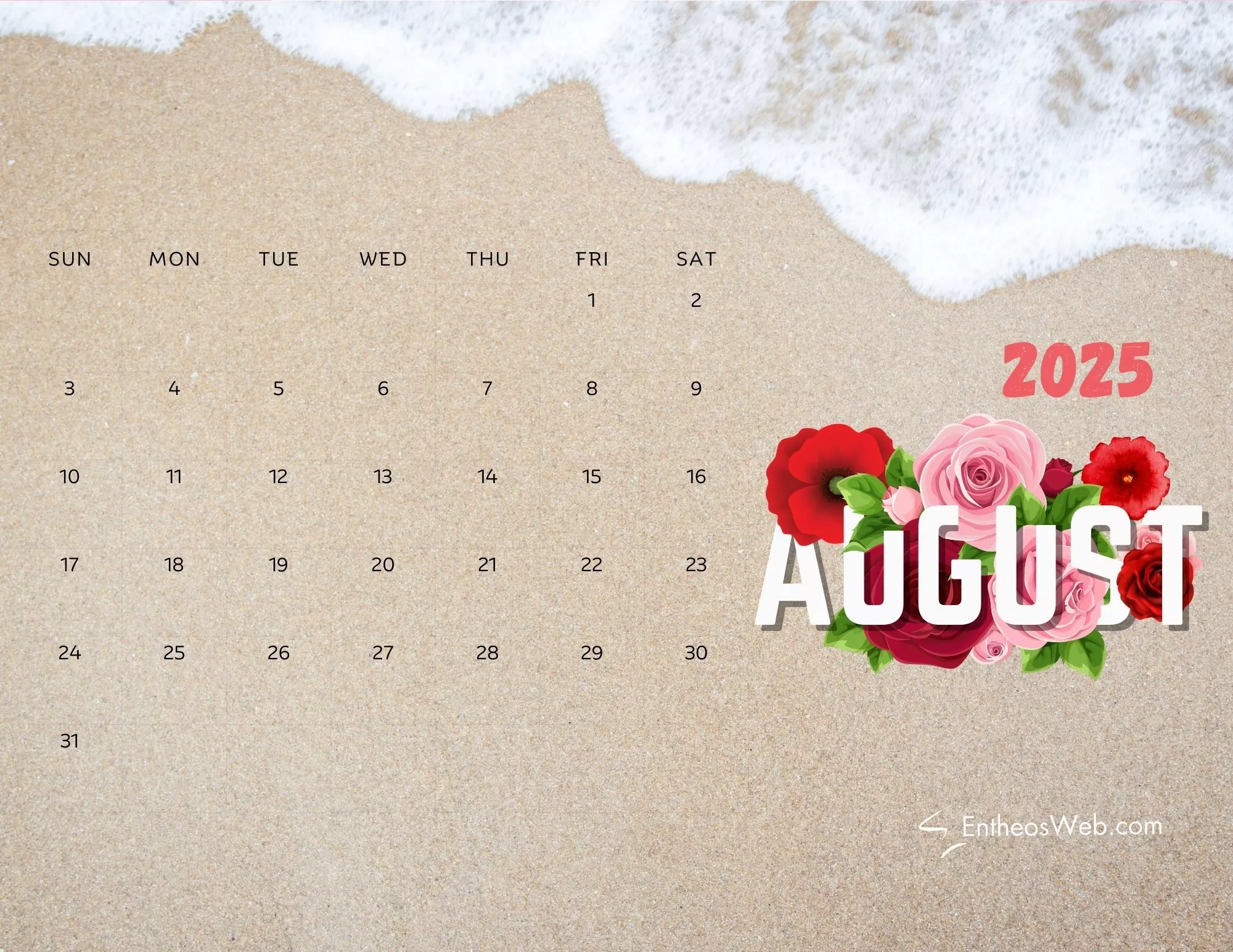 August 2025 Calendar Wallpapers - Wallpaper Cave