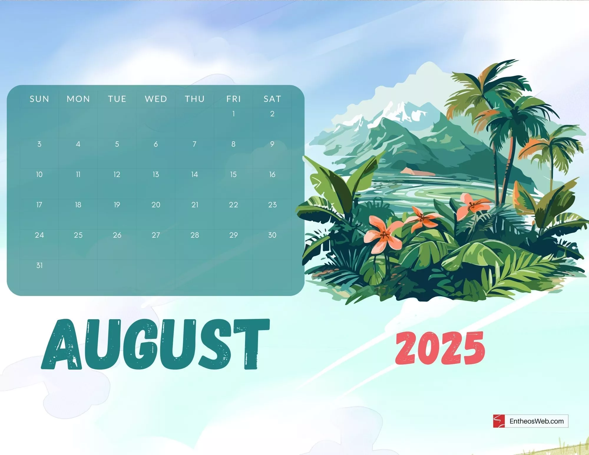 August 2025 Calendar Wallpapers - Wallpaper Cave