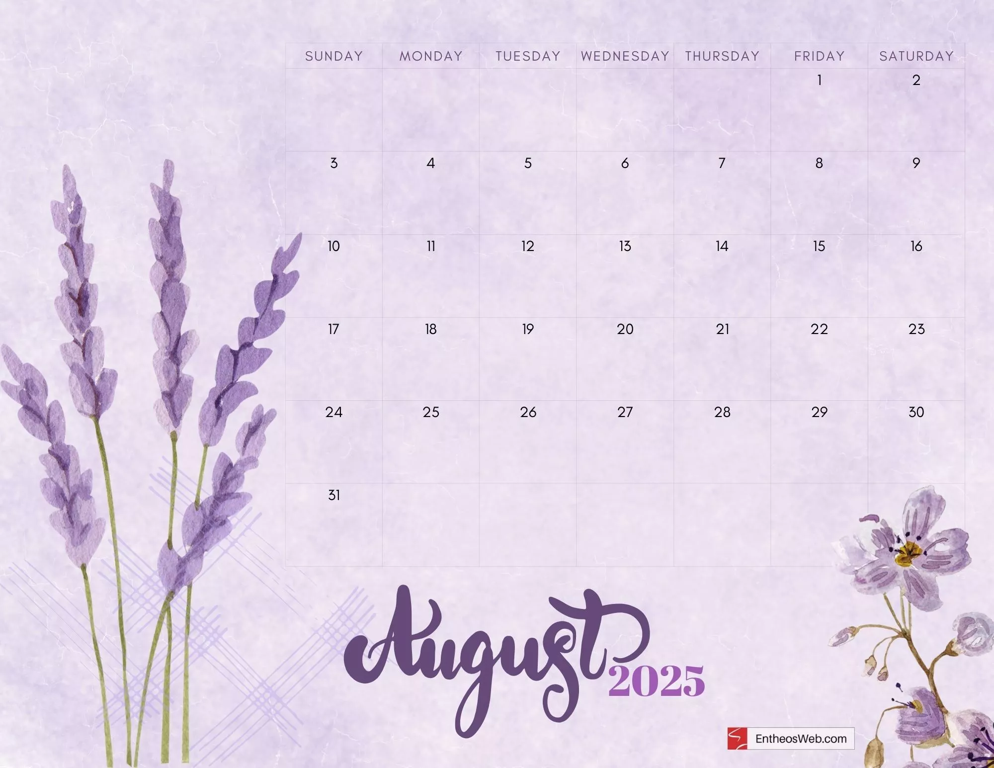 August 2025 Calendar Wallpapers - Wallpaper Cave