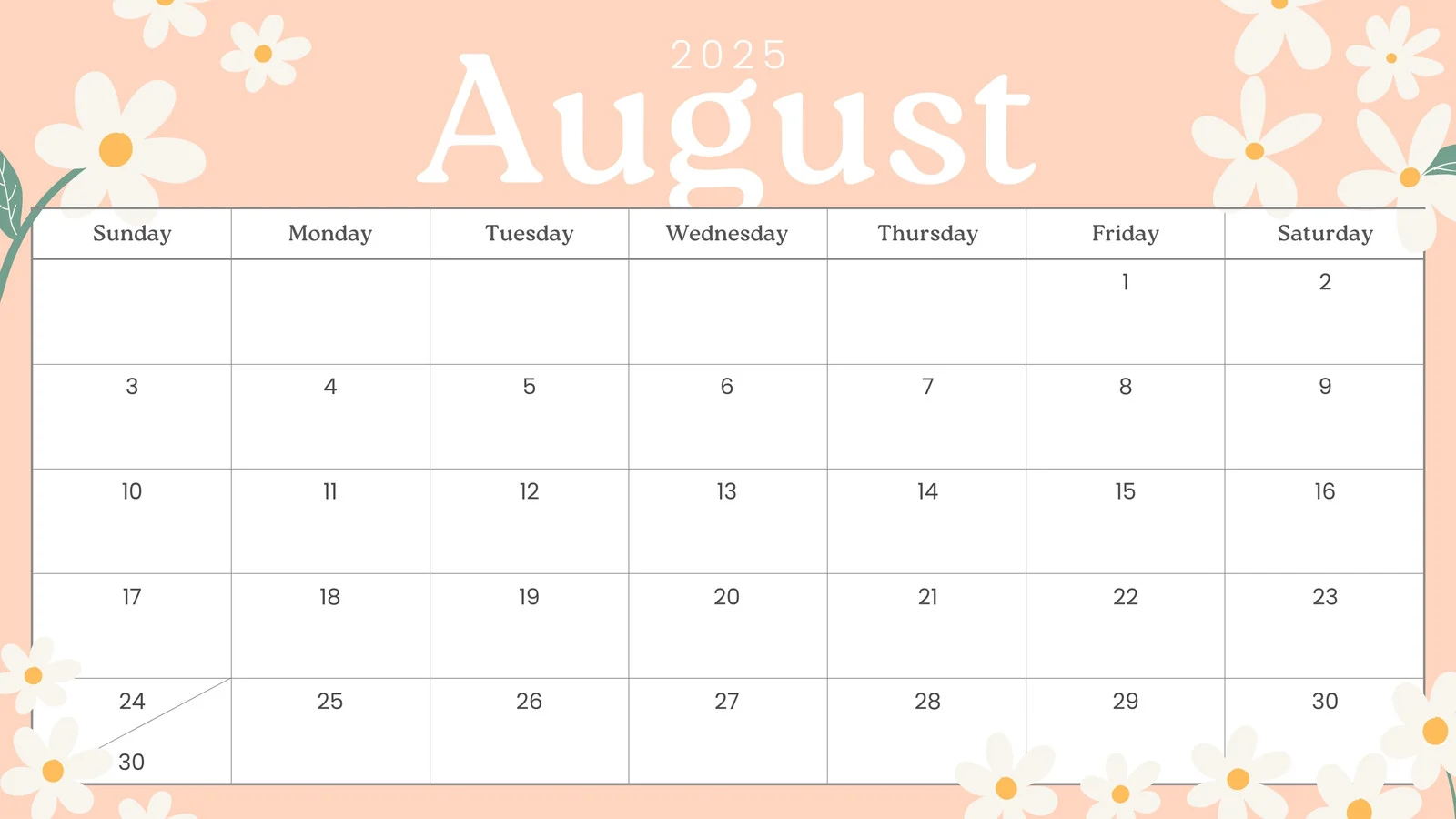 August 2025 Calendar Wallpapers - Wallpaper Cave