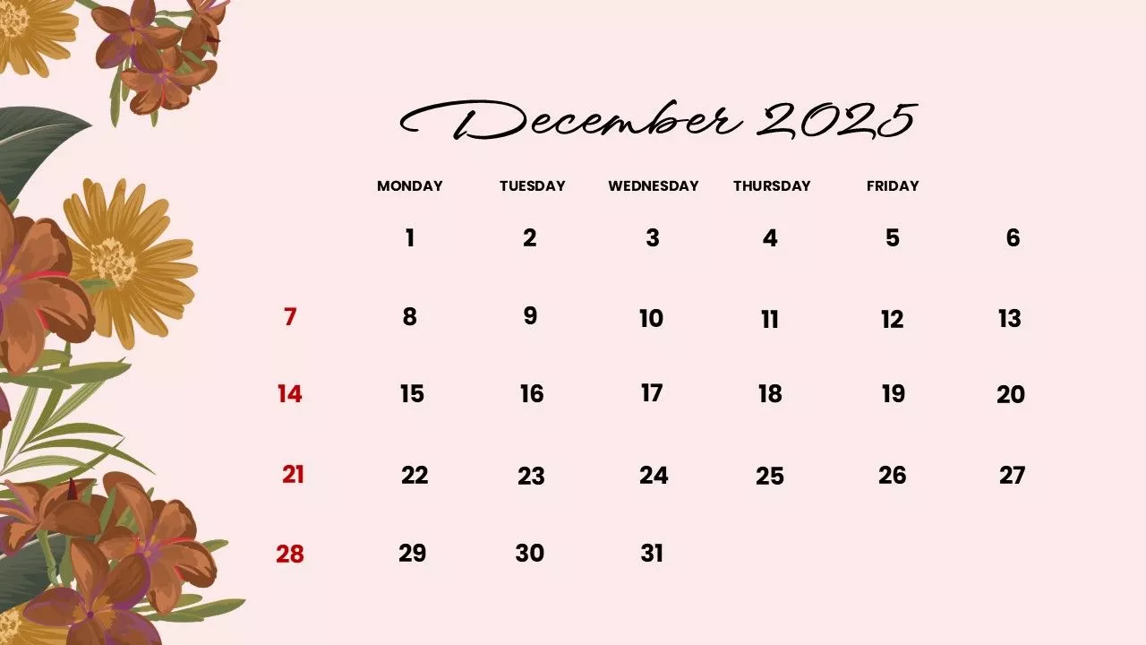 December 2025 Calendar Wallpapers - Wallpaper Cave