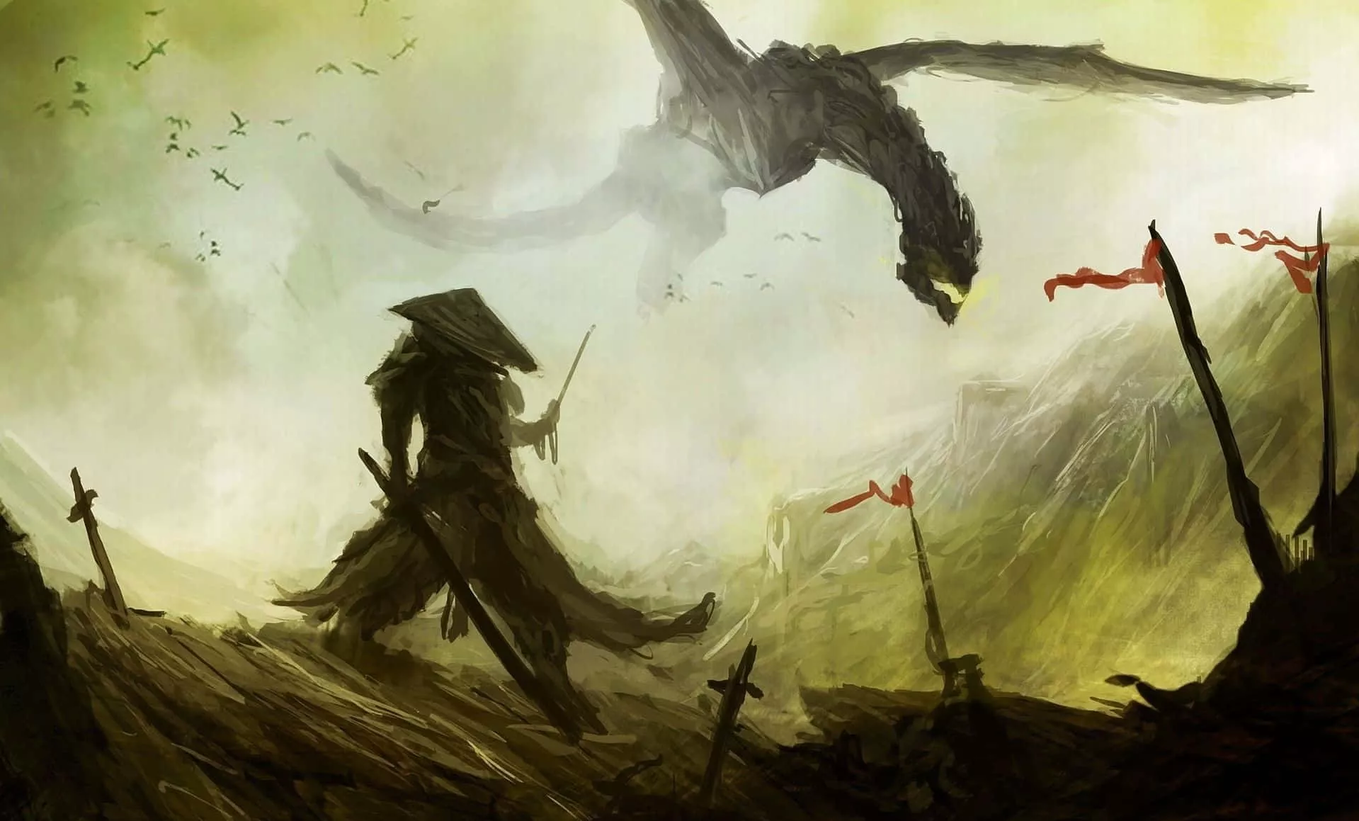 Samurai Vs Dragon Wallpapers - Wallpaper Cave