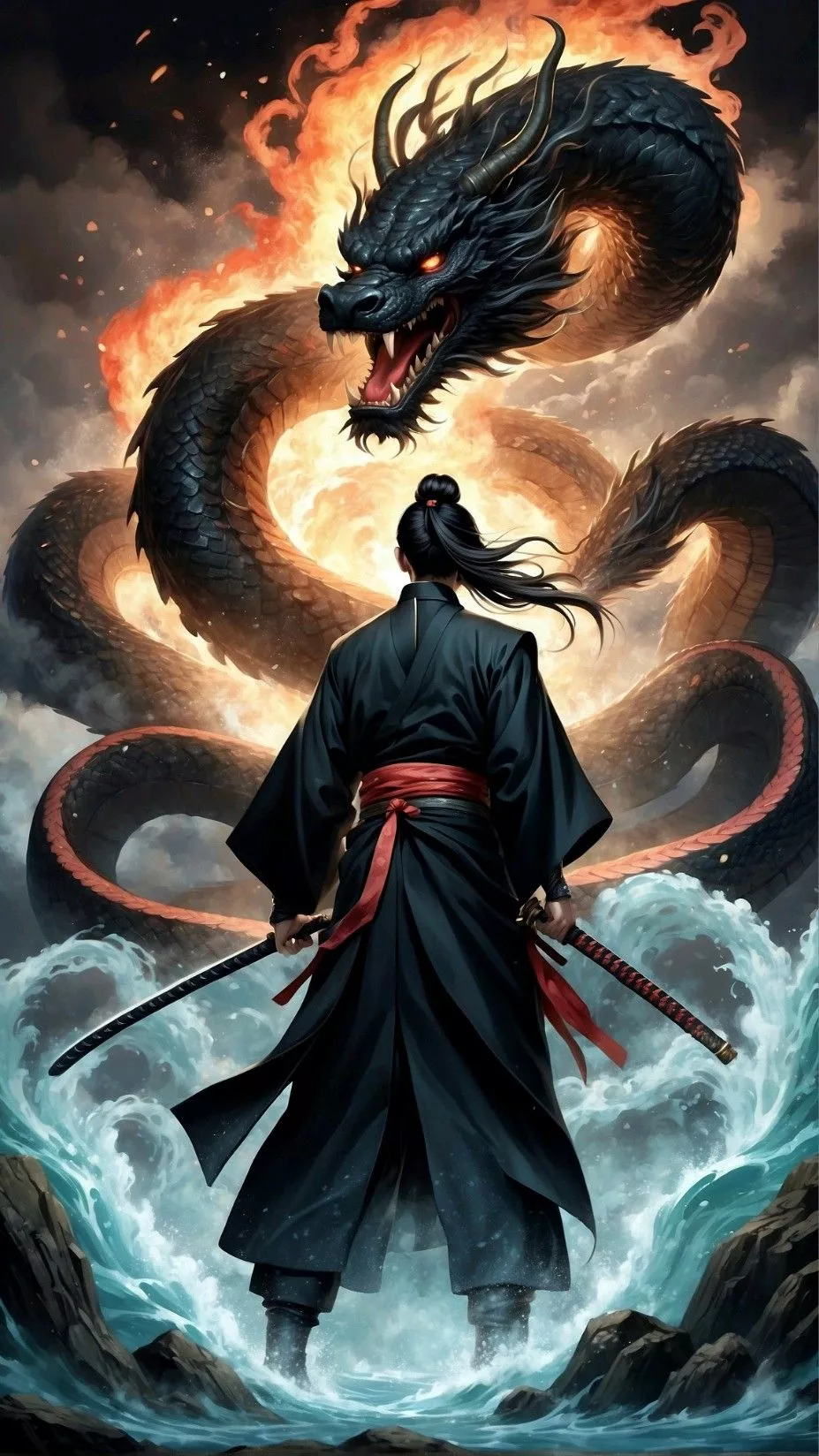 Samurai Vs Dragon Wallpapers - Wallpaper Cave