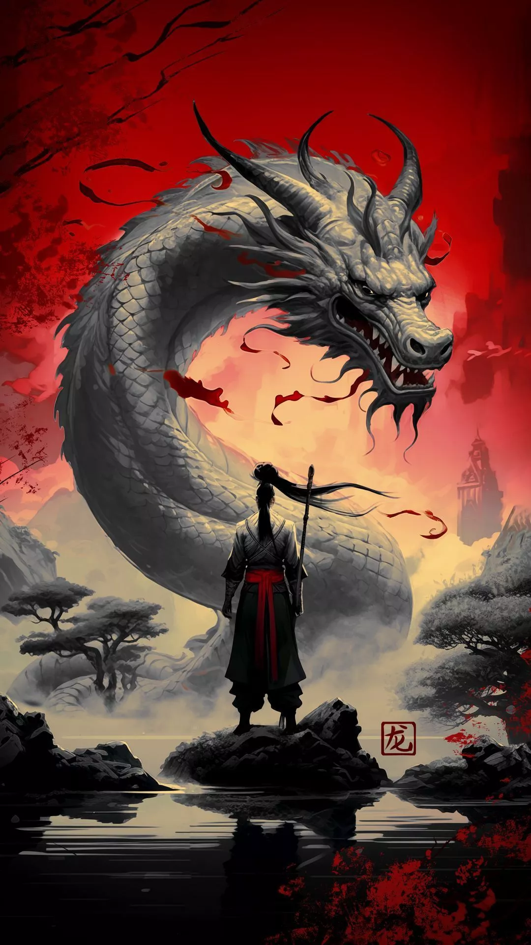Samurai Vs Dragon Wallpapers - Wallpaper Cave