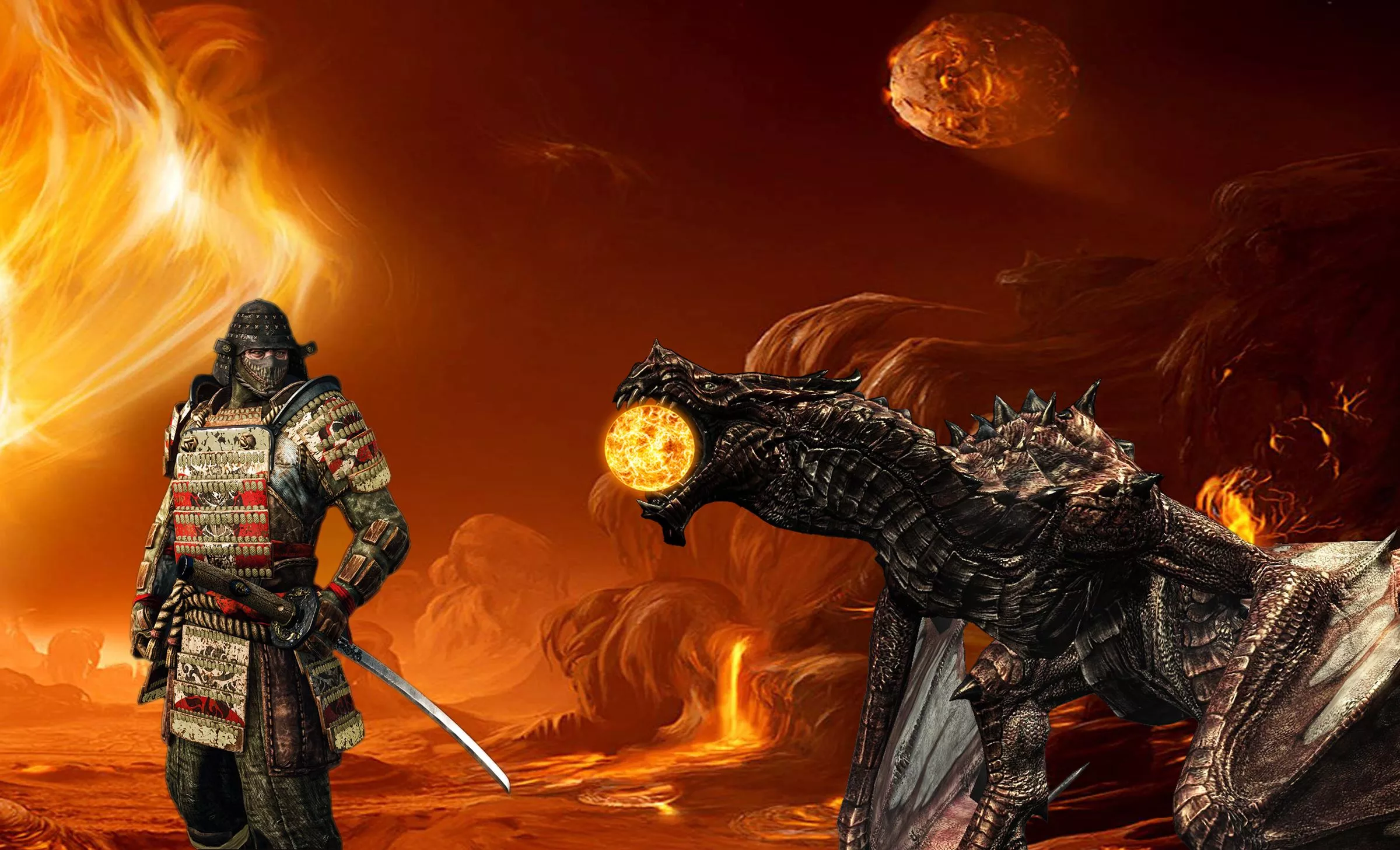 Samurai Vs Dragon Wallpapers - Wallpaper Cave
