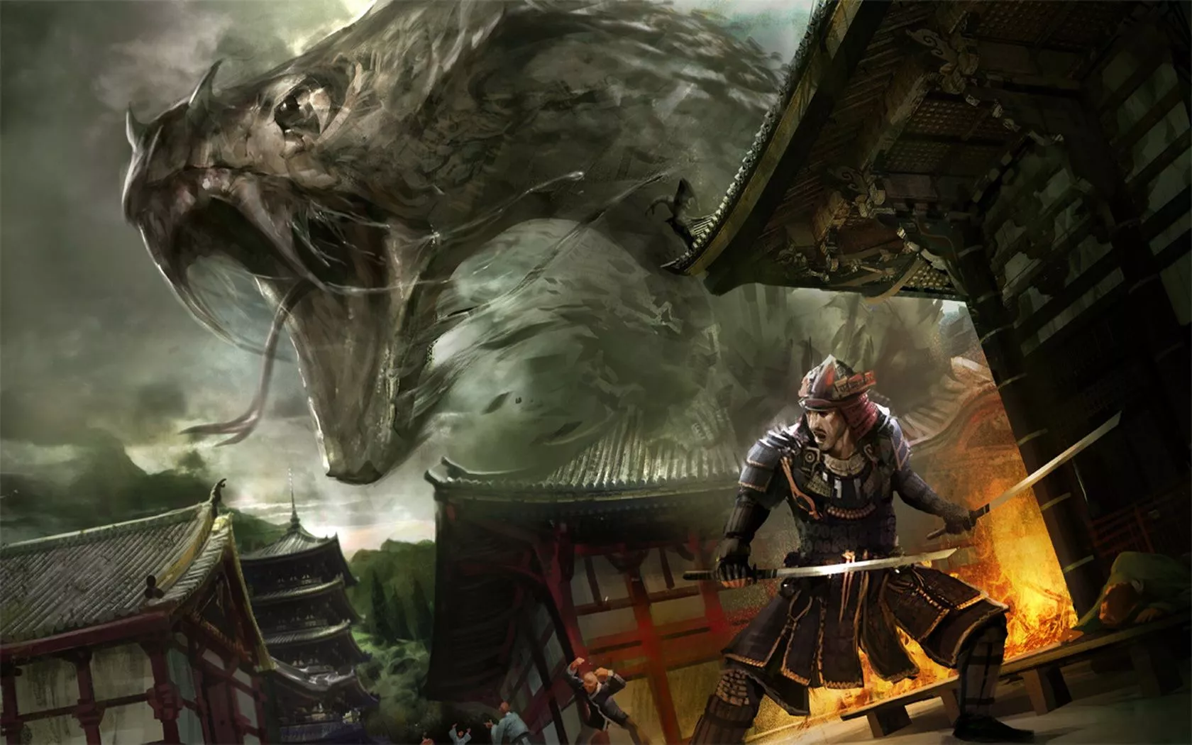 Samurai Vs Dragon Wallpapers - Wallpaper Cave