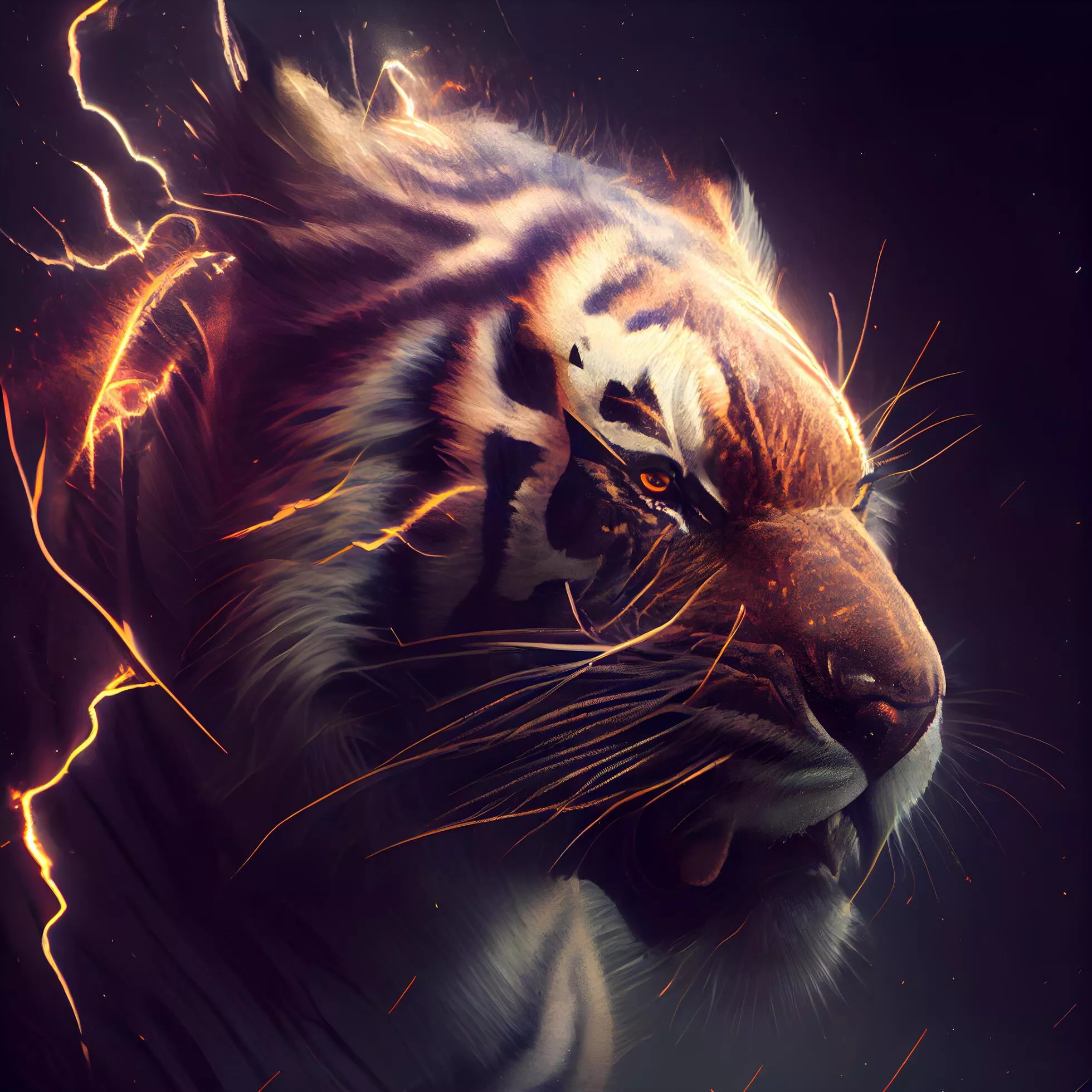 Lightning Tiger Wallpapers - Wallpaper Cave