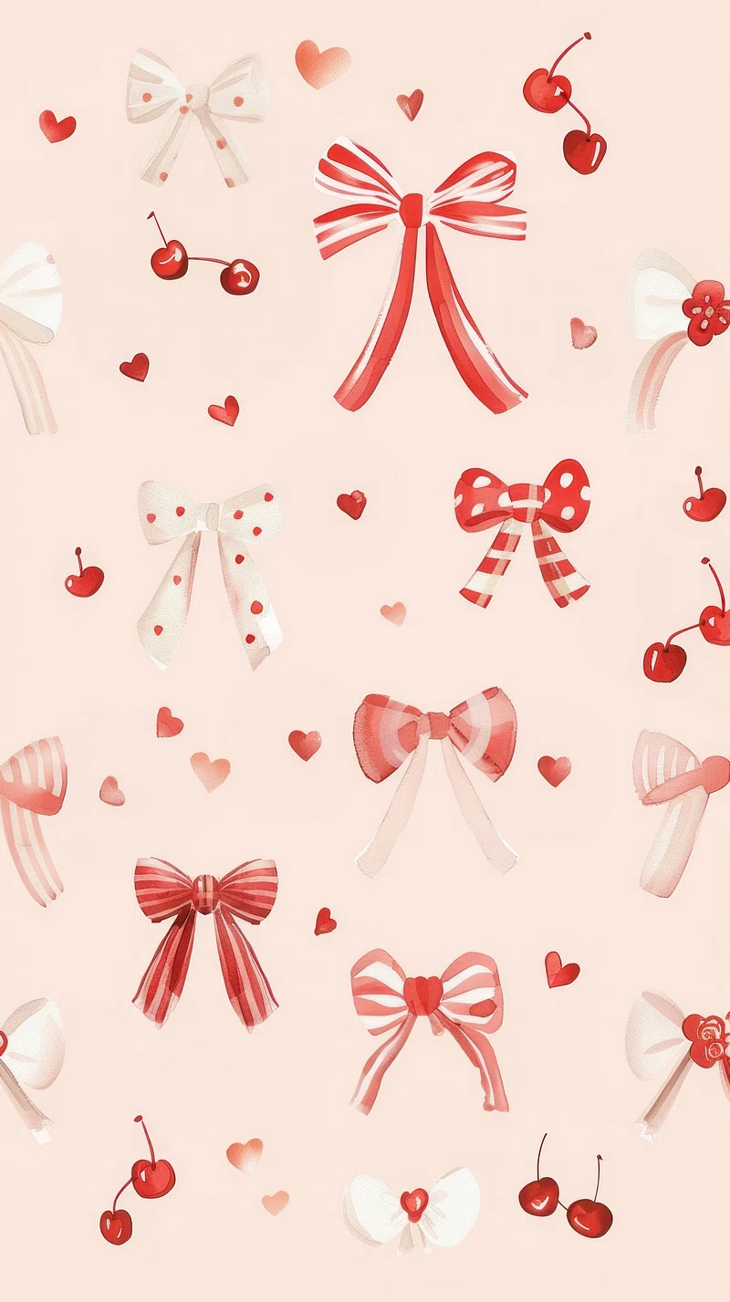 Bows And Cherries Wallpapers - Wallpaper Cave