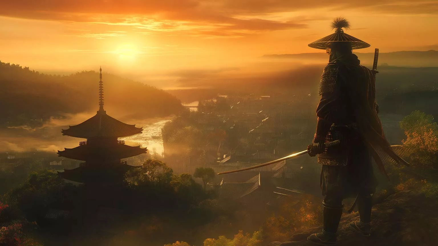 Samurai Sunset Wallpapers - Wallpaper Cave