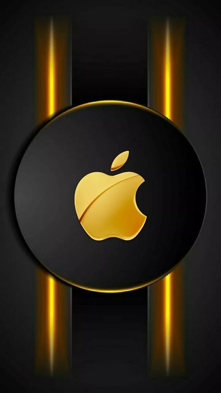 Golden iPhone Logo Wallpapers - Wallpaper Cave