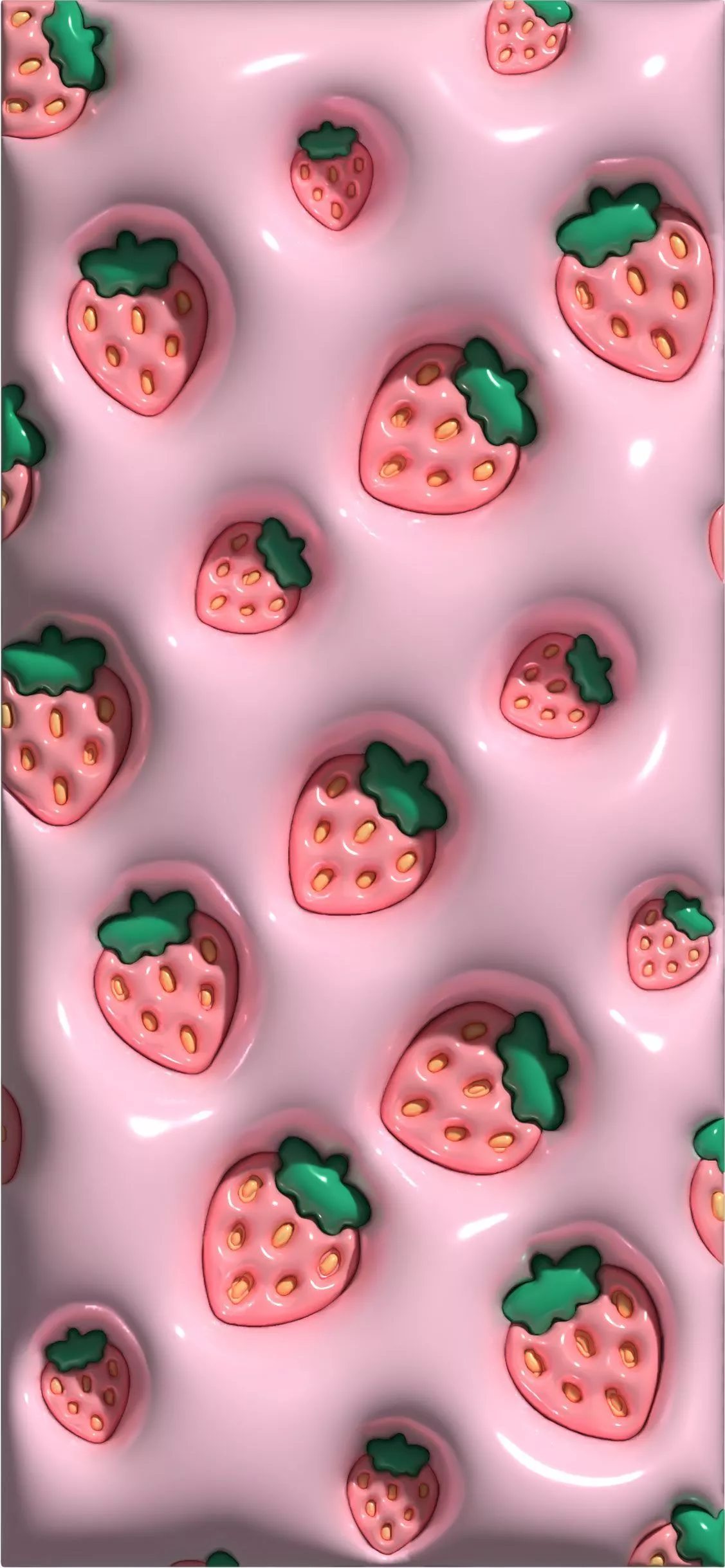 Cute Pink Strawberry Kawaii Wallpapers - Wallpaper Cave