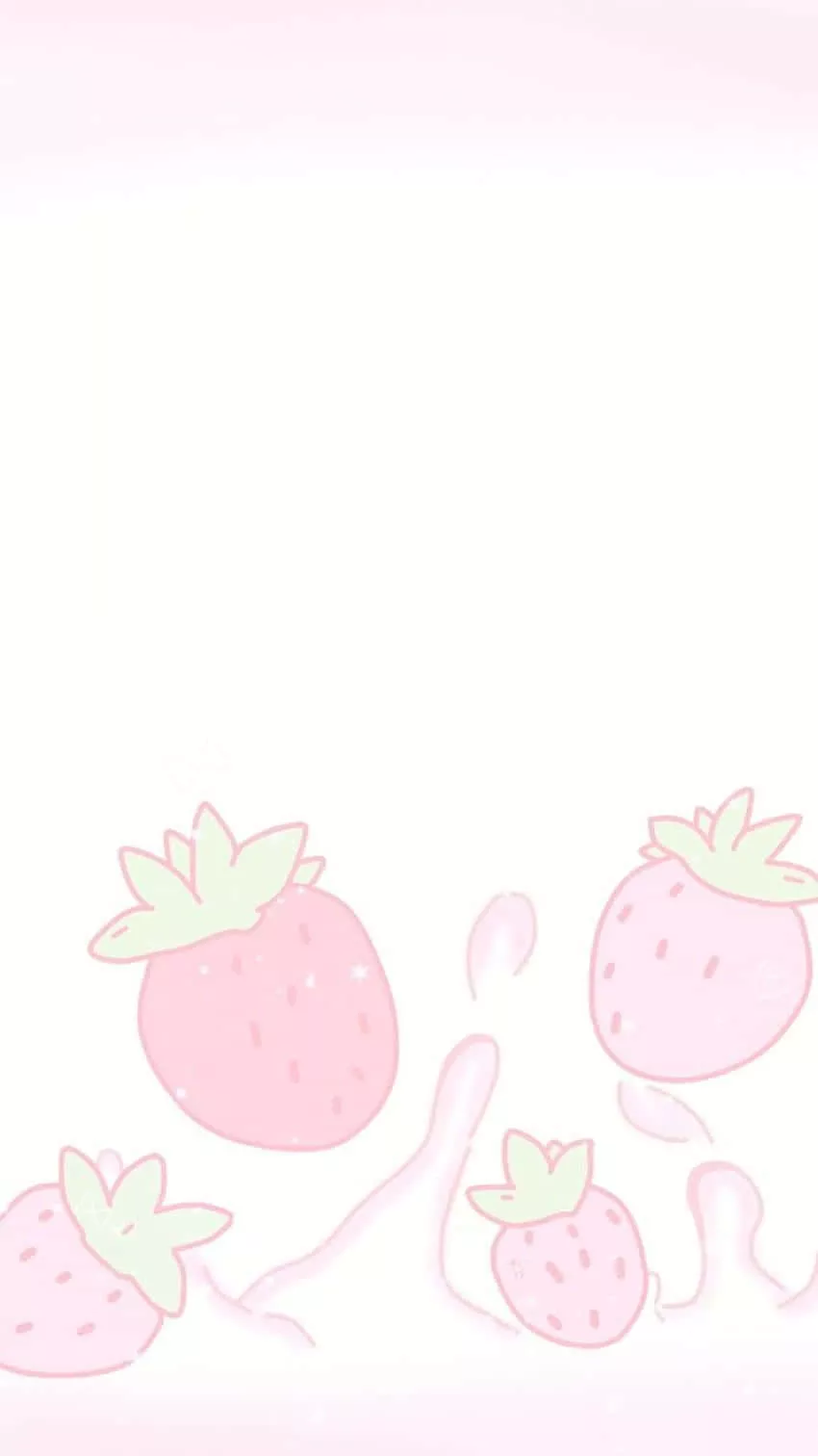 Cute Pink Strawberry Kawaii Wallpapers - Wallpaper Cave