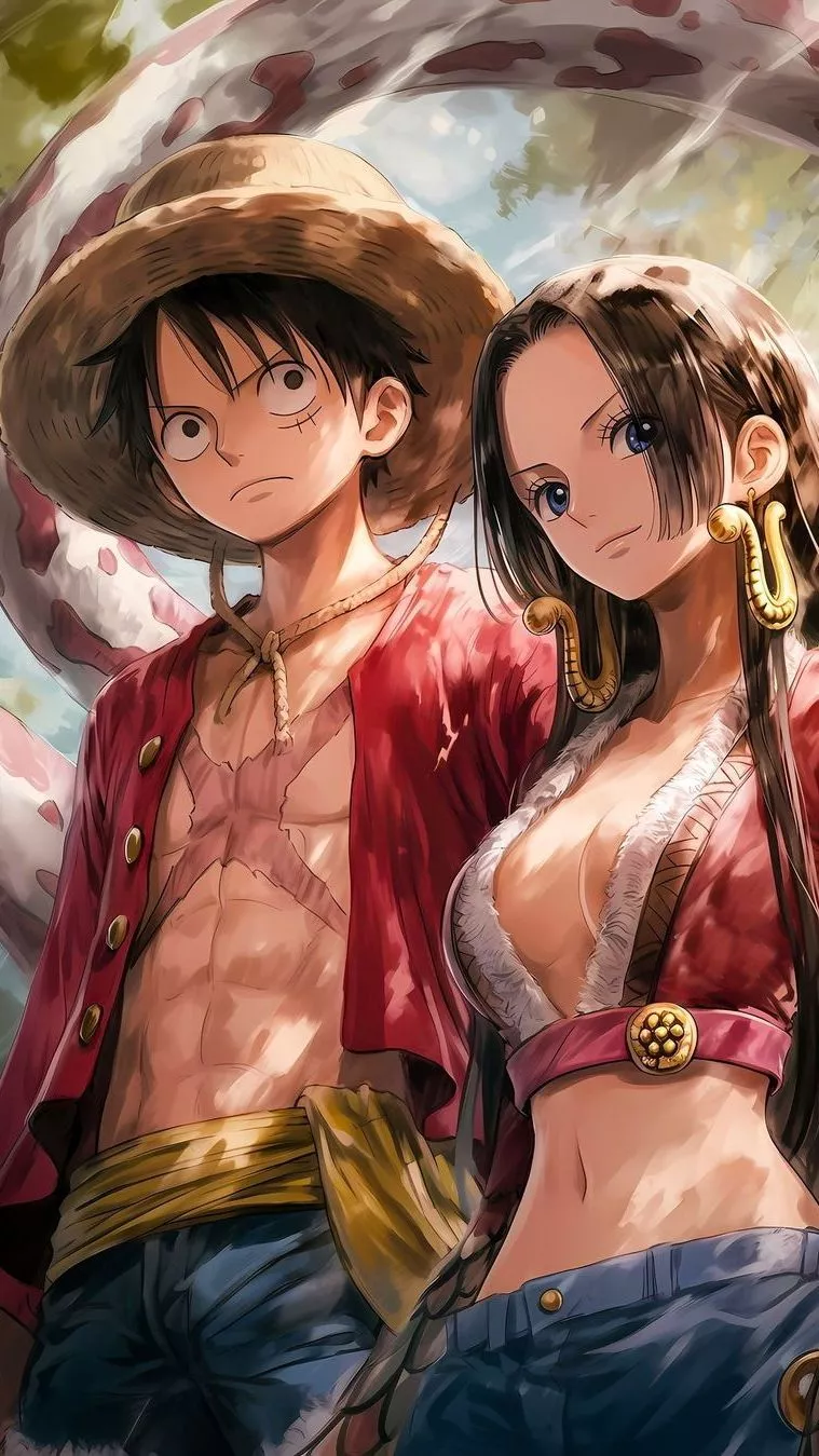 One Piece Luffy And Boa Wallpapers - Wallpaper Cave
