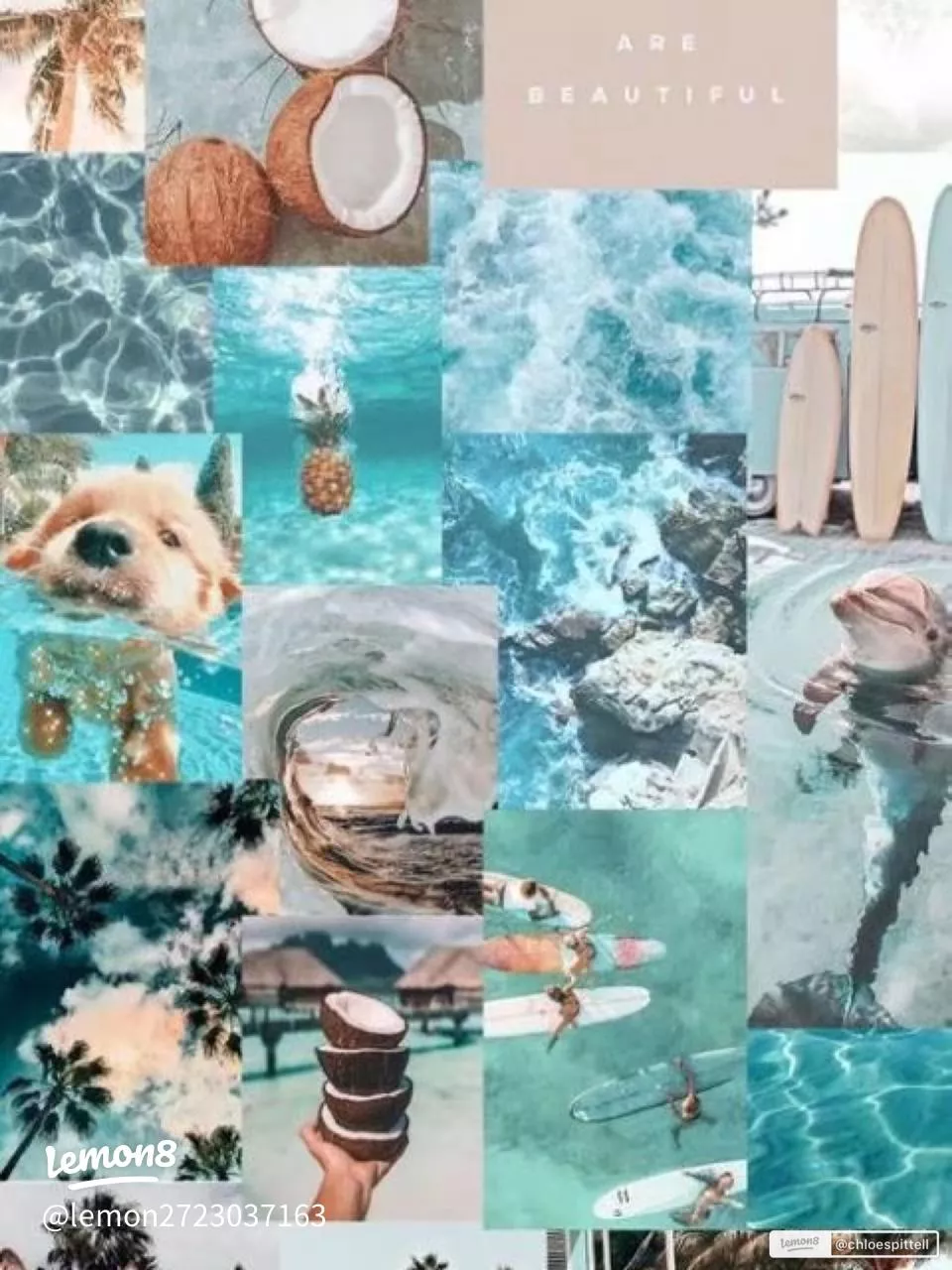 Preppy Beach Collage Wallpapers - Wallpaper Cave