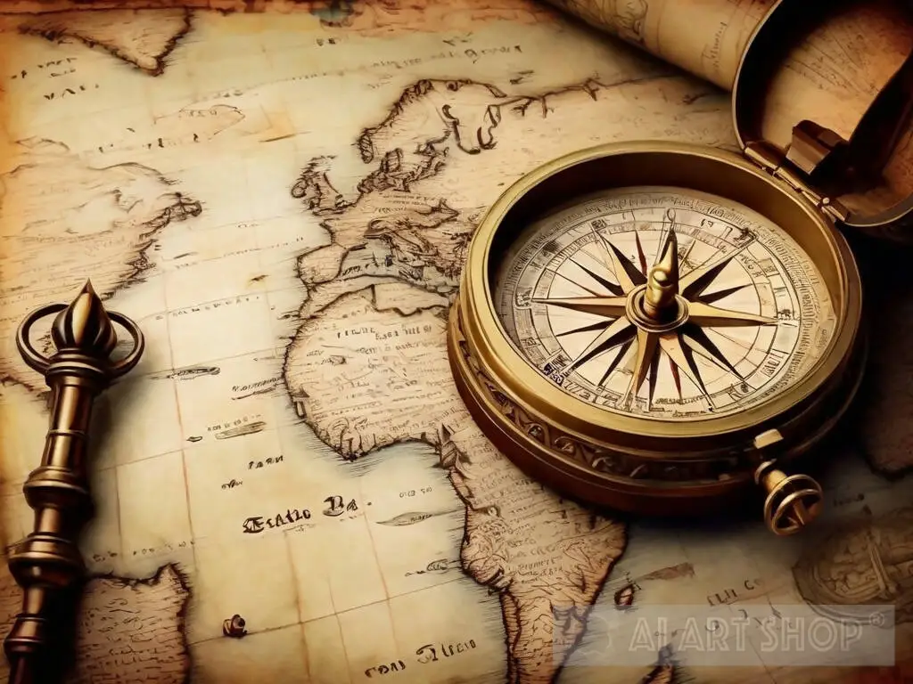 World Map With Compass Wallpapers - Wallpaper Cave