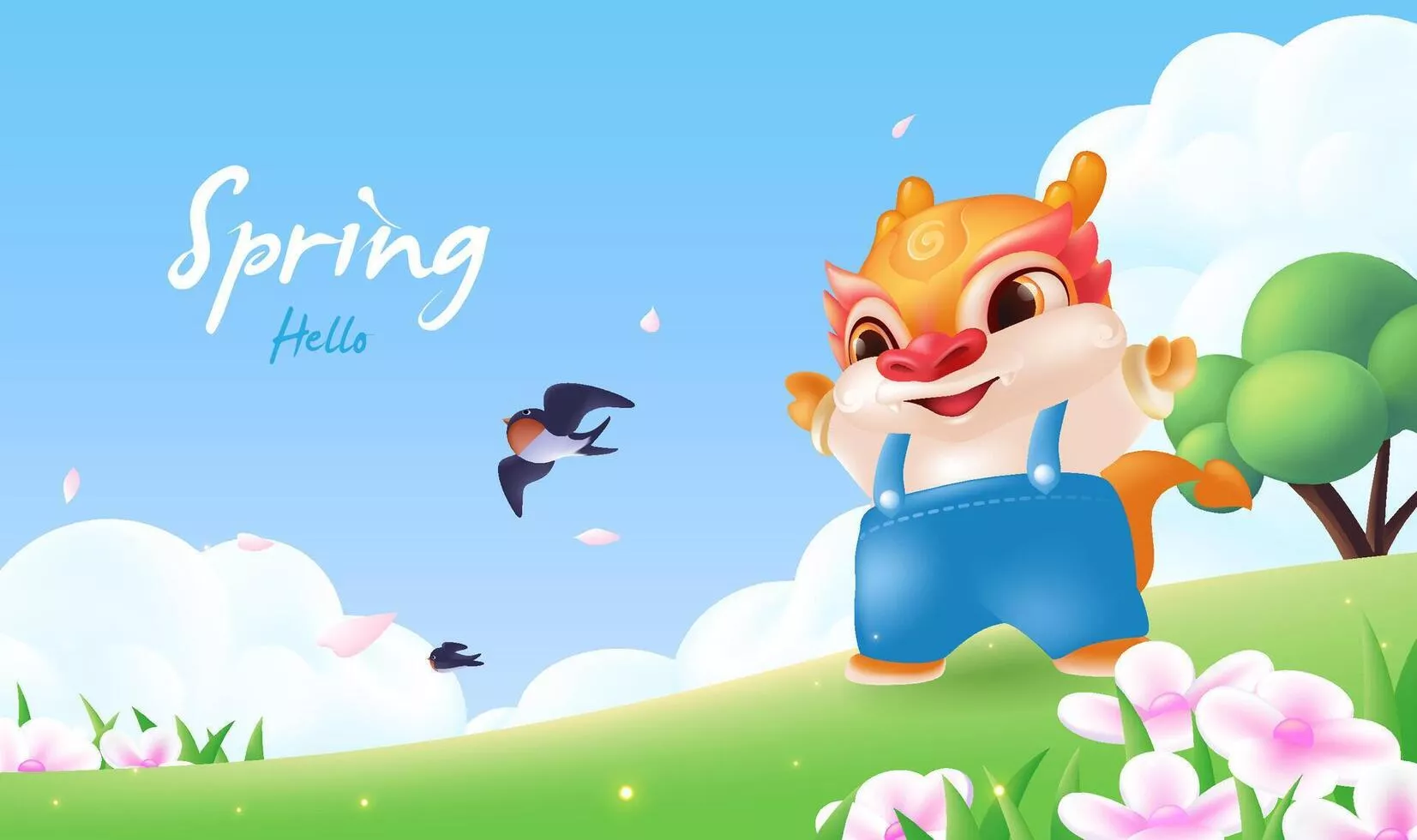 Spring Cute Dragons Wallpapers - Wallpaper Cave