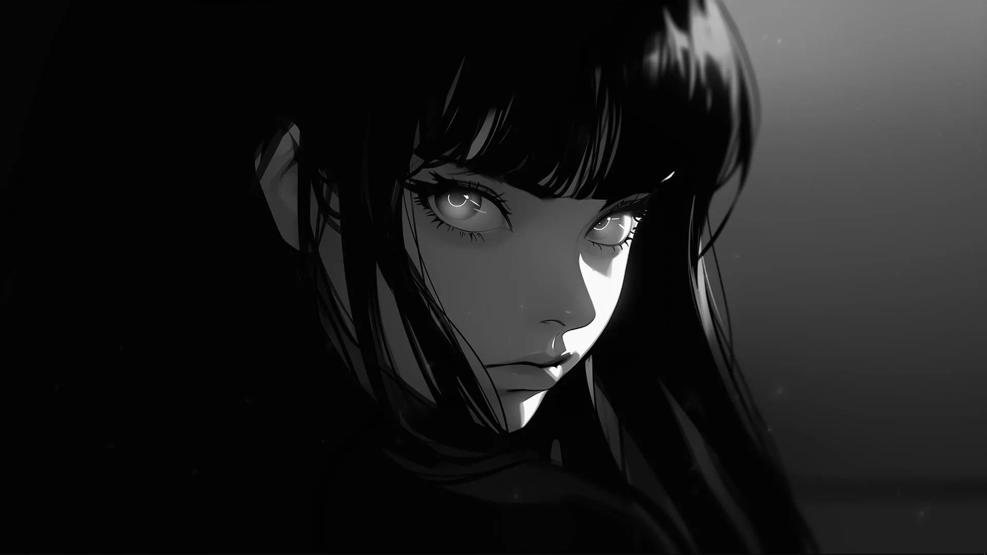 Anime Black And White PC Wallpapers - Wallpaper Cave