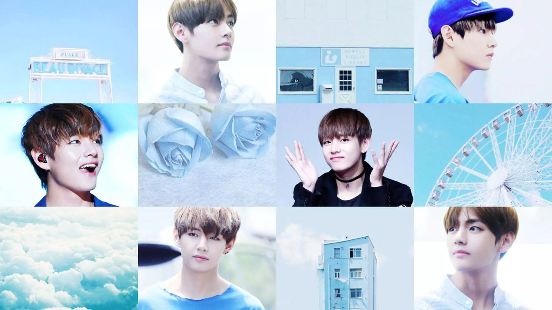 BTS V Collage Wallpapers - Wallpaper Cave