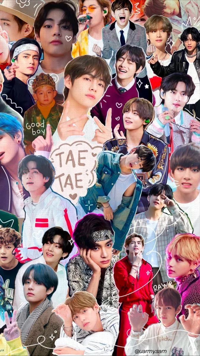 BTS V Collage Wallpapers - Wallpaper Cave