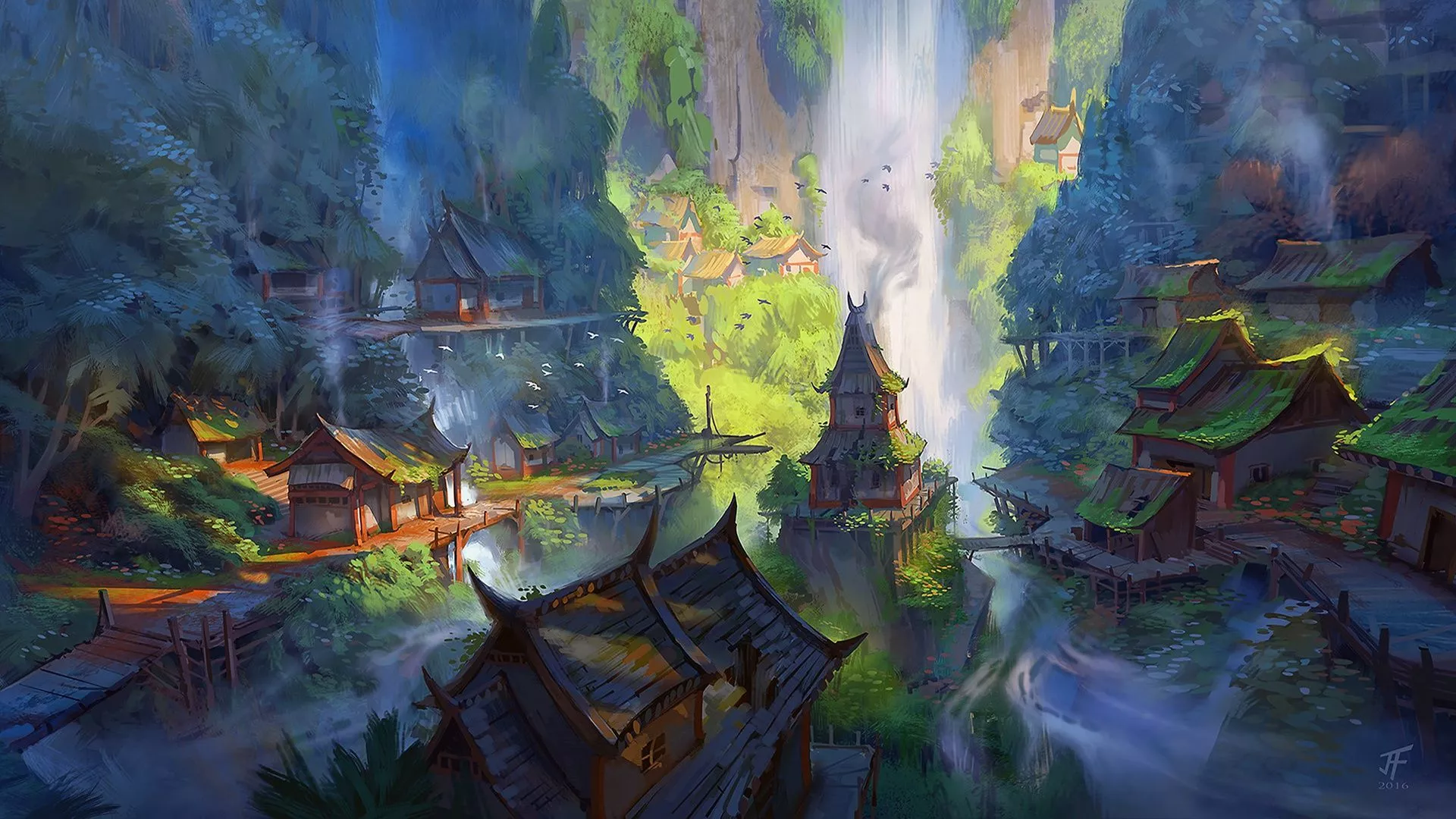 Forest Village Wallpapers - Wallpaper Cave