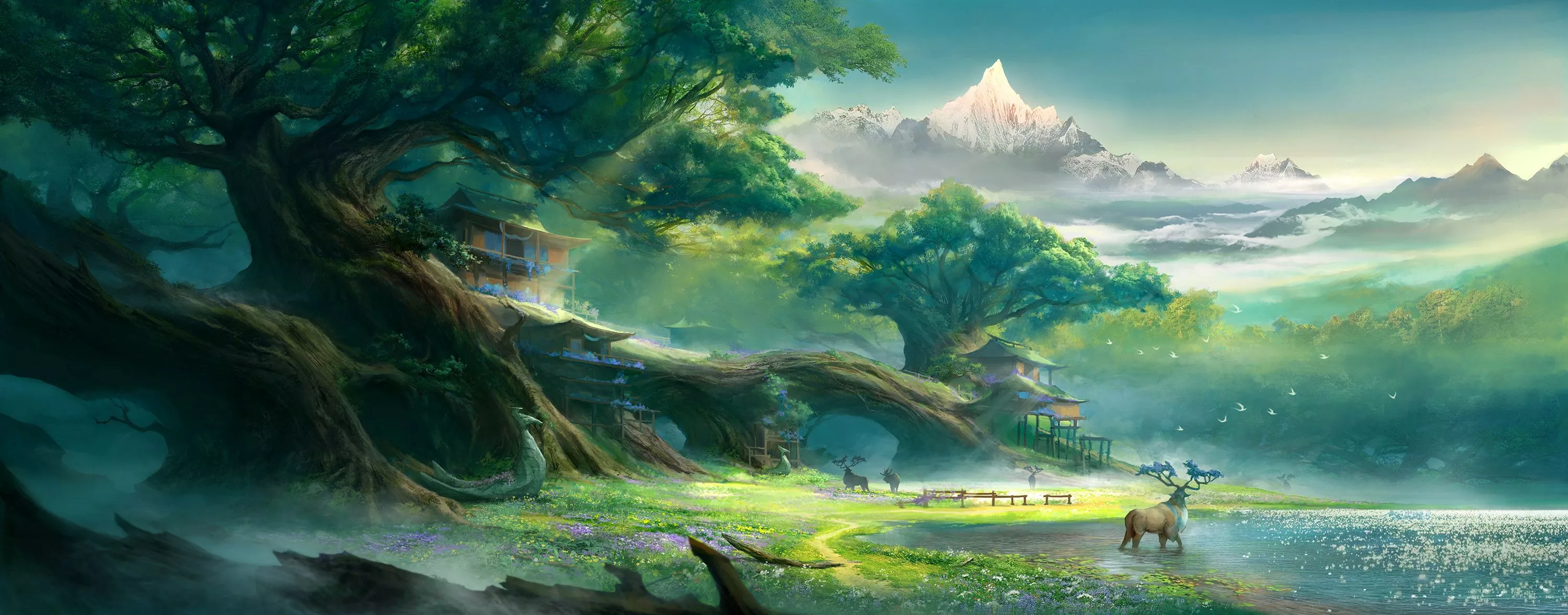 Forest Village Wallpapers - Wallpaper Cave