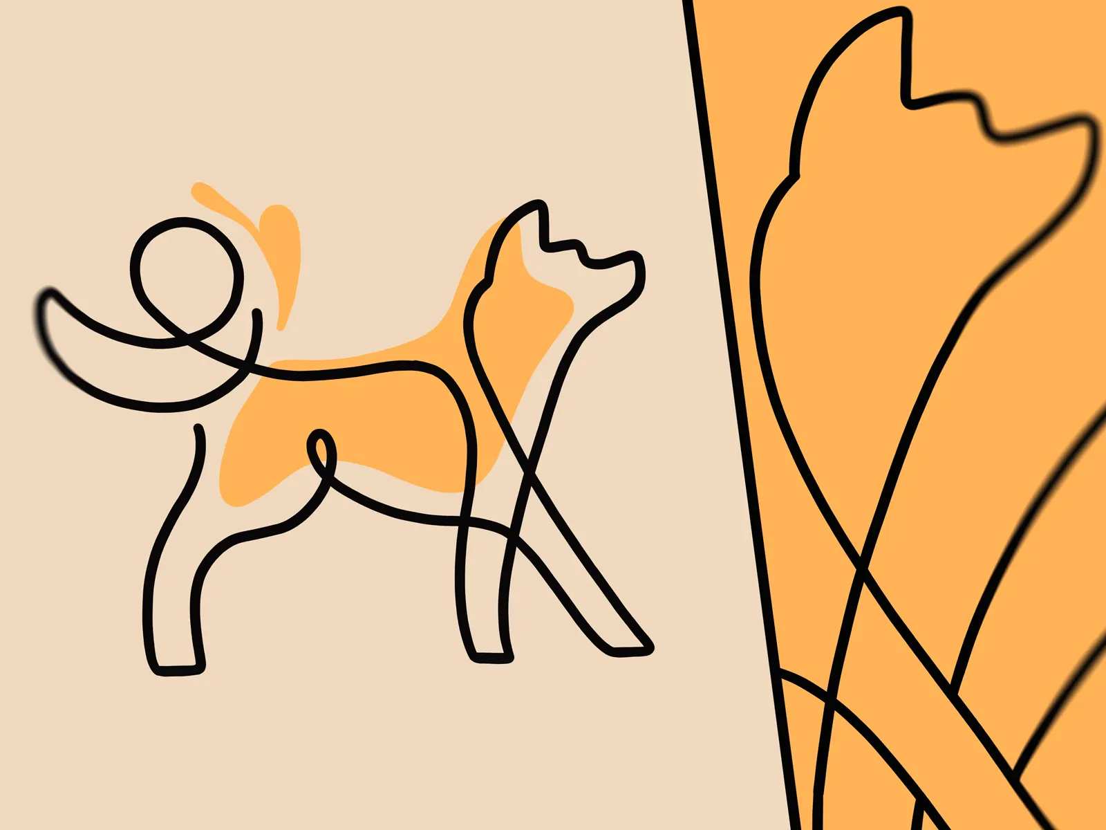 Line Dog Wallpapers - Wallpaper Cave