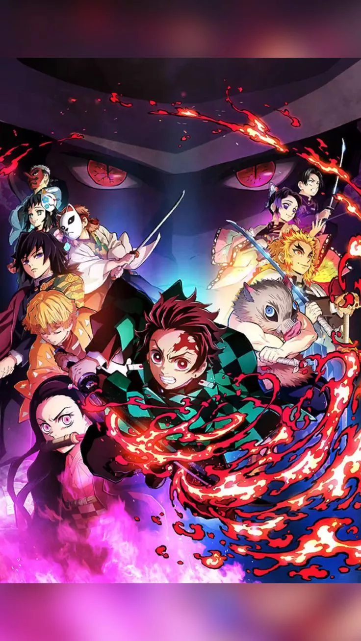 Demon Slayer Fight Poster Wallpapers - Wallpaper Cave