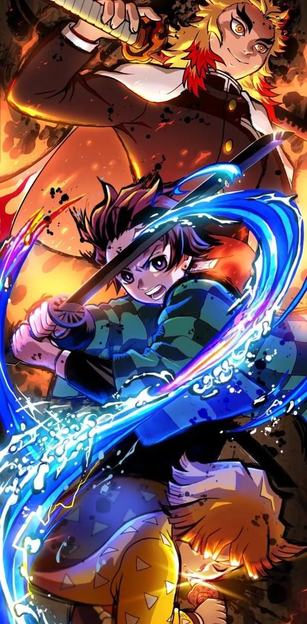 Demon Slayer Fight Poster Wallpapers - Wallpaper Cave