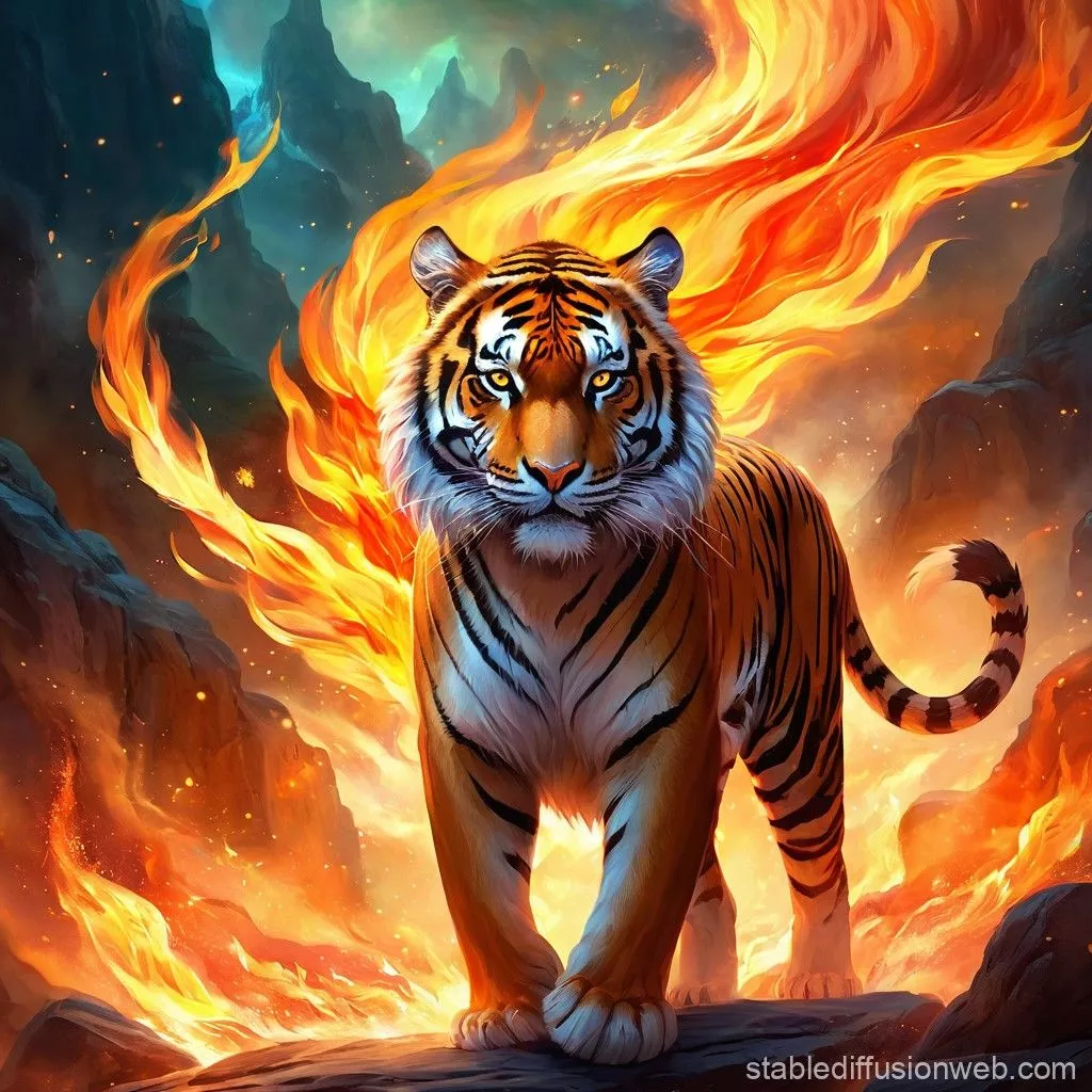 Tiger On Fire Wallpapers - Wallpaper Cave