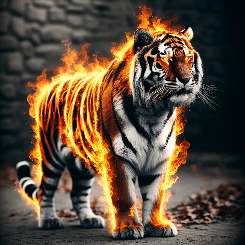 Tiger On Fire Wallpapers - Wallpaper Cave