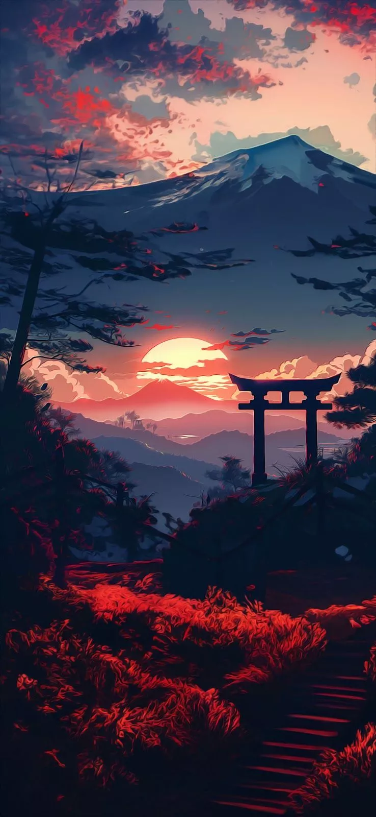 Japanese Sunset iPhone Wallpapers - Wallpaper Cave