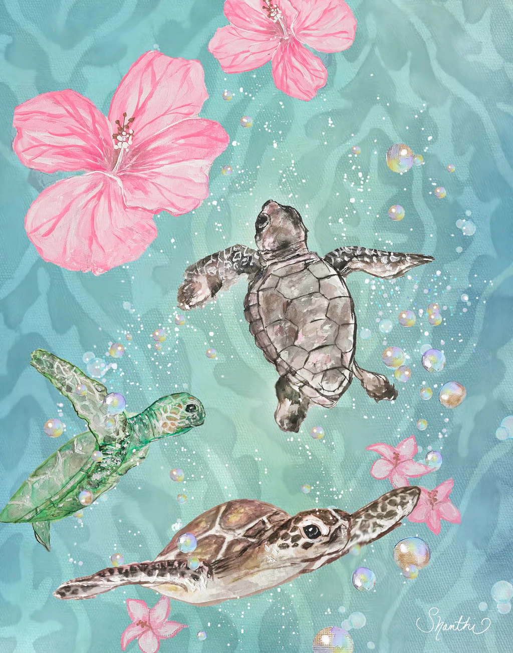 Preppy Ocean With Turtles Wallpapers - Wallpaper Cave