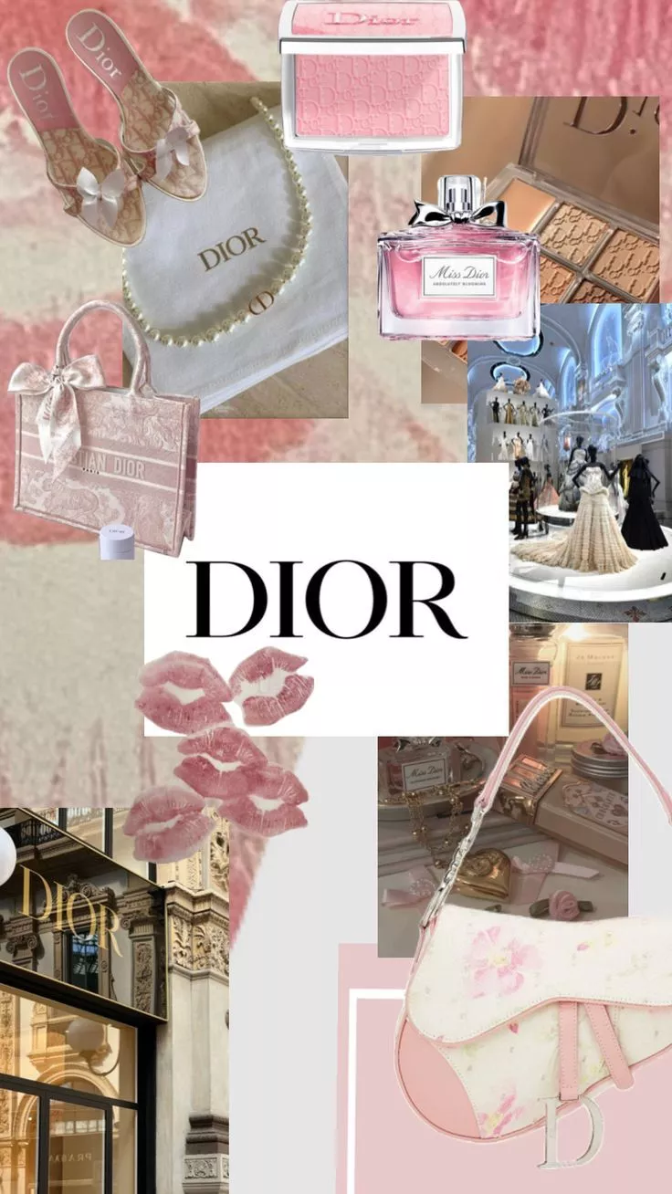 Pink Dior Collage Wallpapers - Wallpaper Cave