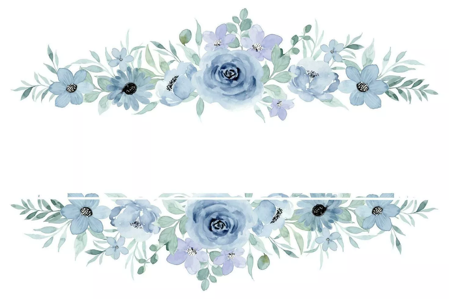 Blue Flower Border Wallpapers - Wallpaper Cave