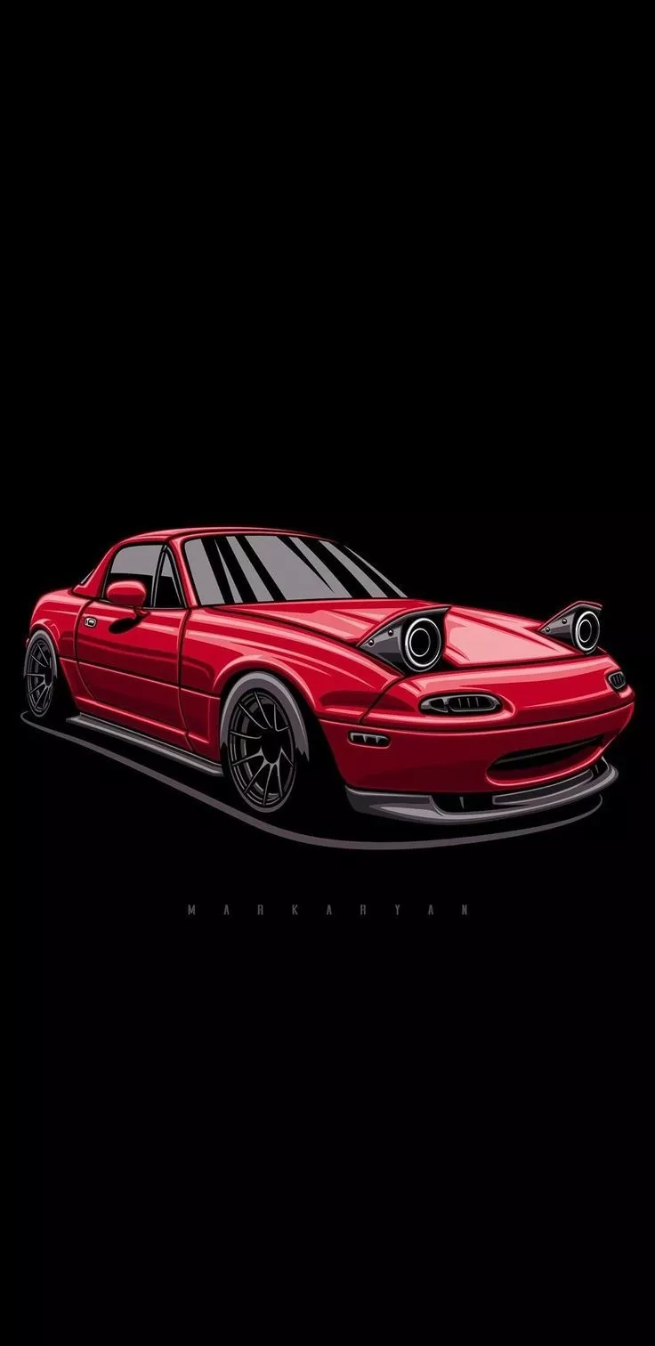 Cartoon Mazda Miata Wallpapers - Wallpaper Cave