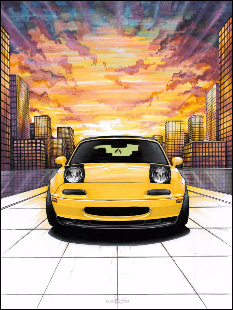 Cartoon Mazda Miata Wallpapers - Wallpaper Cave