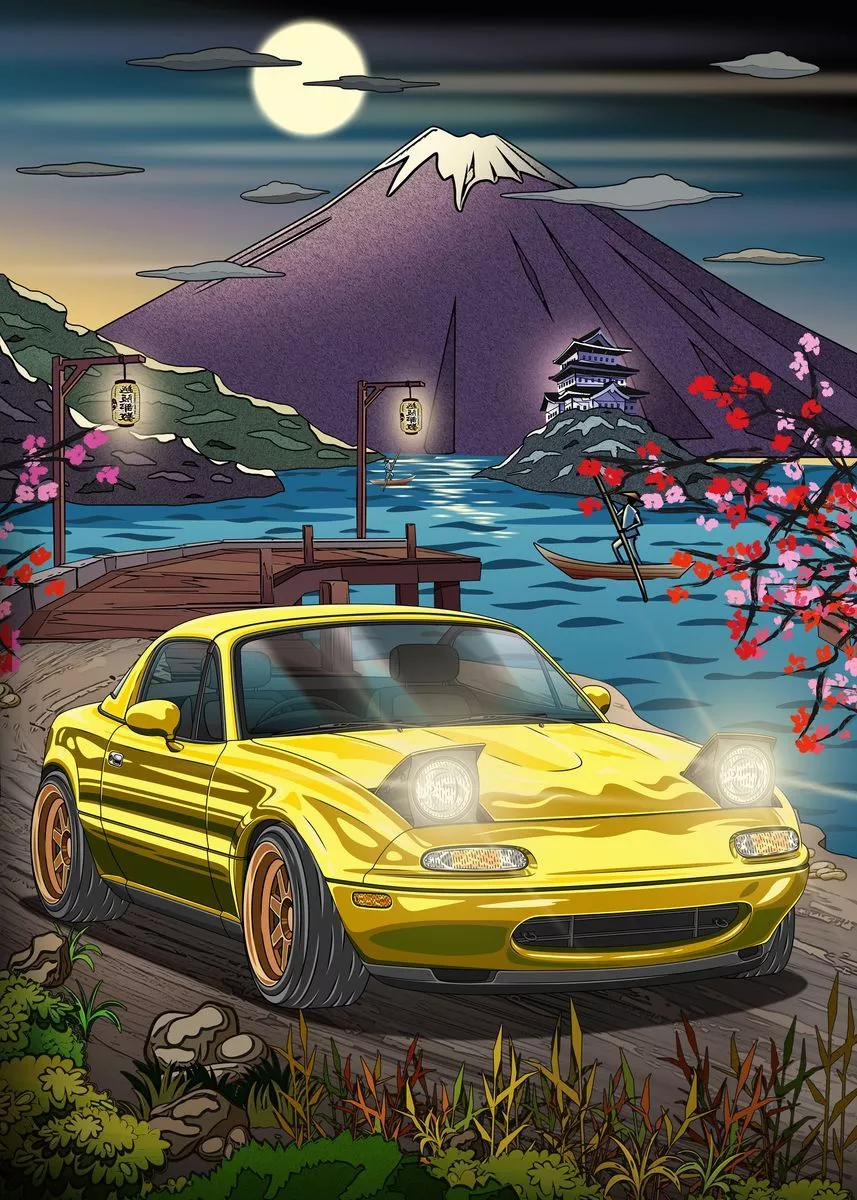 Cartoon Mazda Miata Wallpapers - Wallpaper Cave