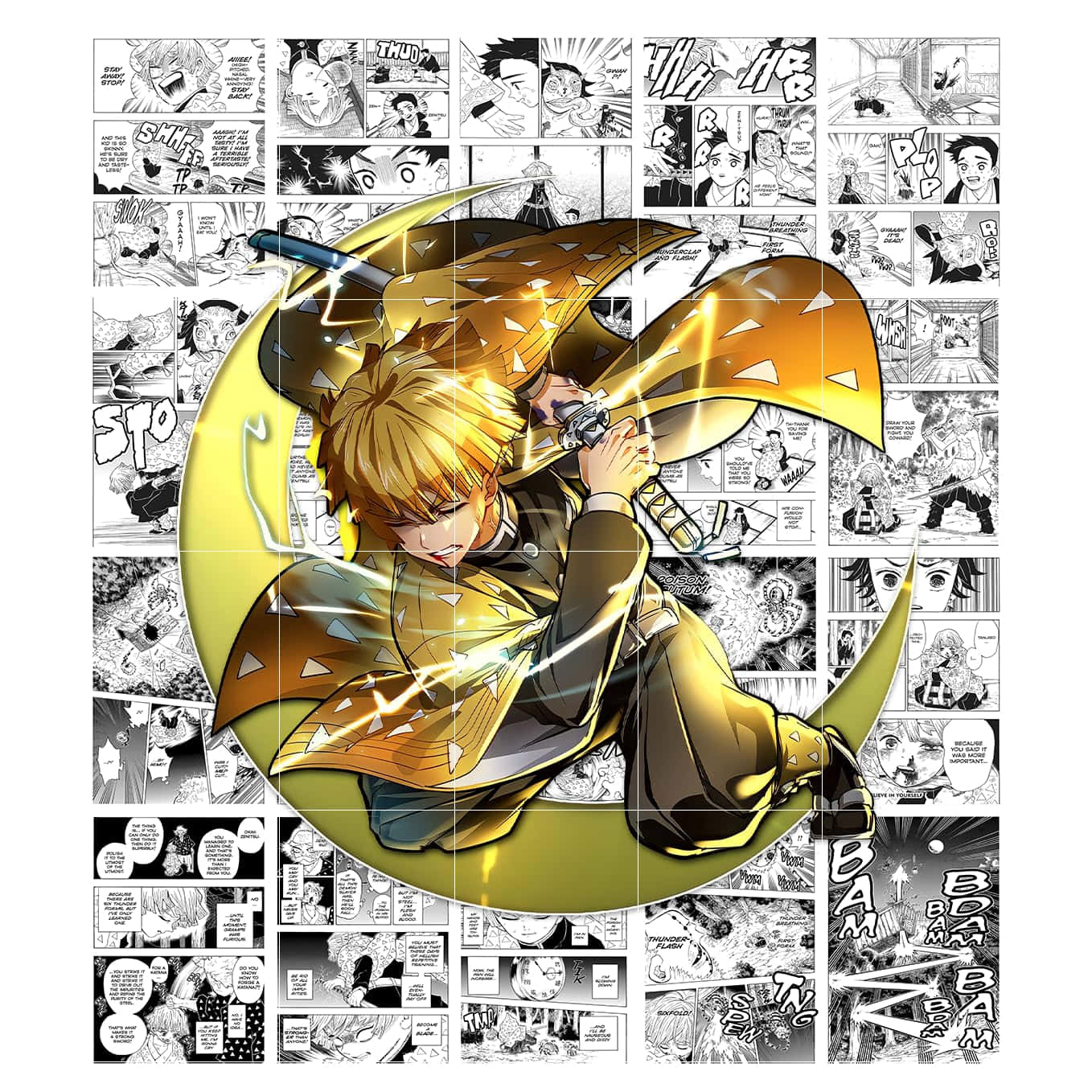 Zenitsu Manga Poster Wallpapers - Wallpaper Cave